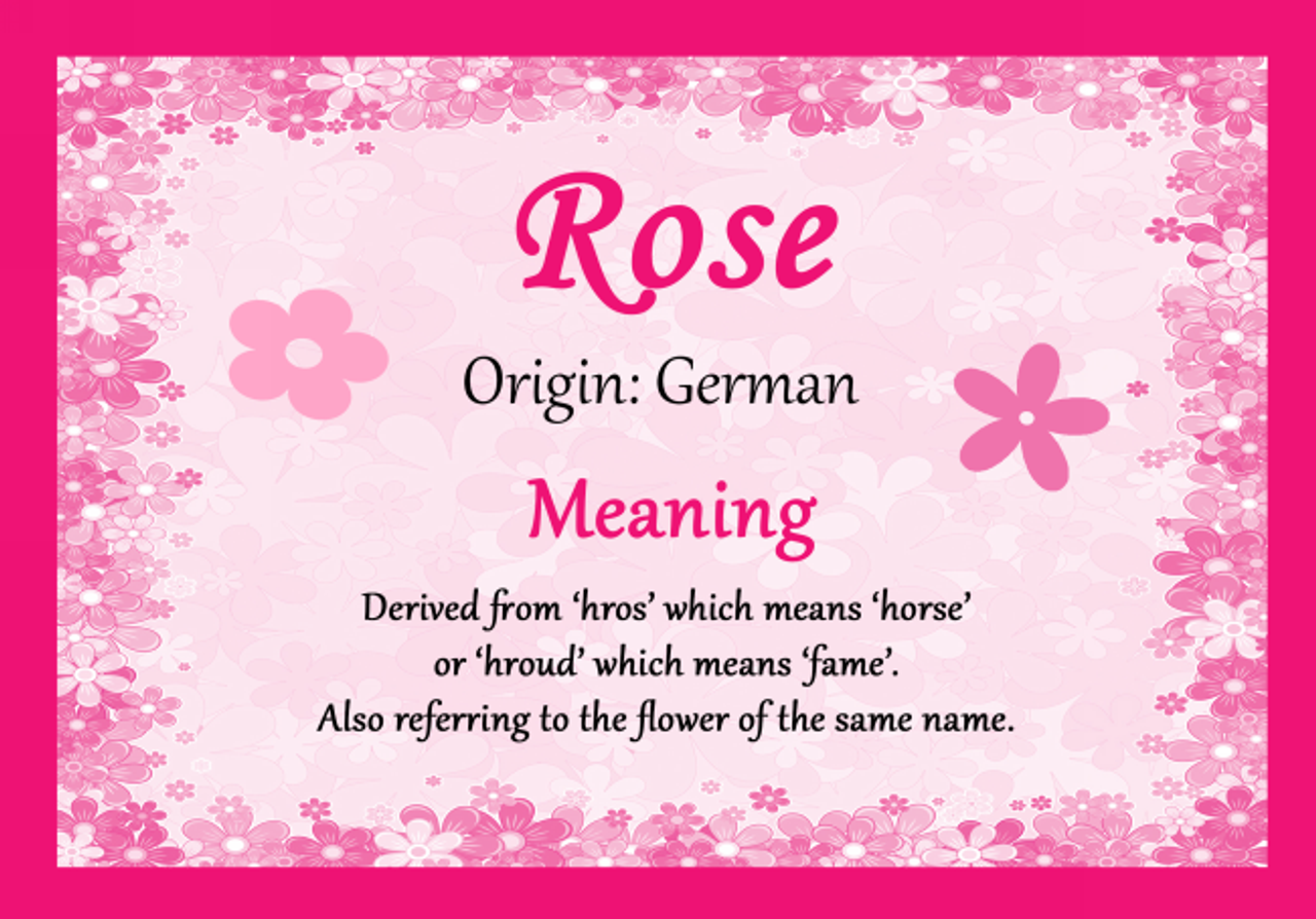Rose Personalised Name Meaning Certificate The Card Zoo rose-personalised-name-meaning-certificate-the-card-zoo