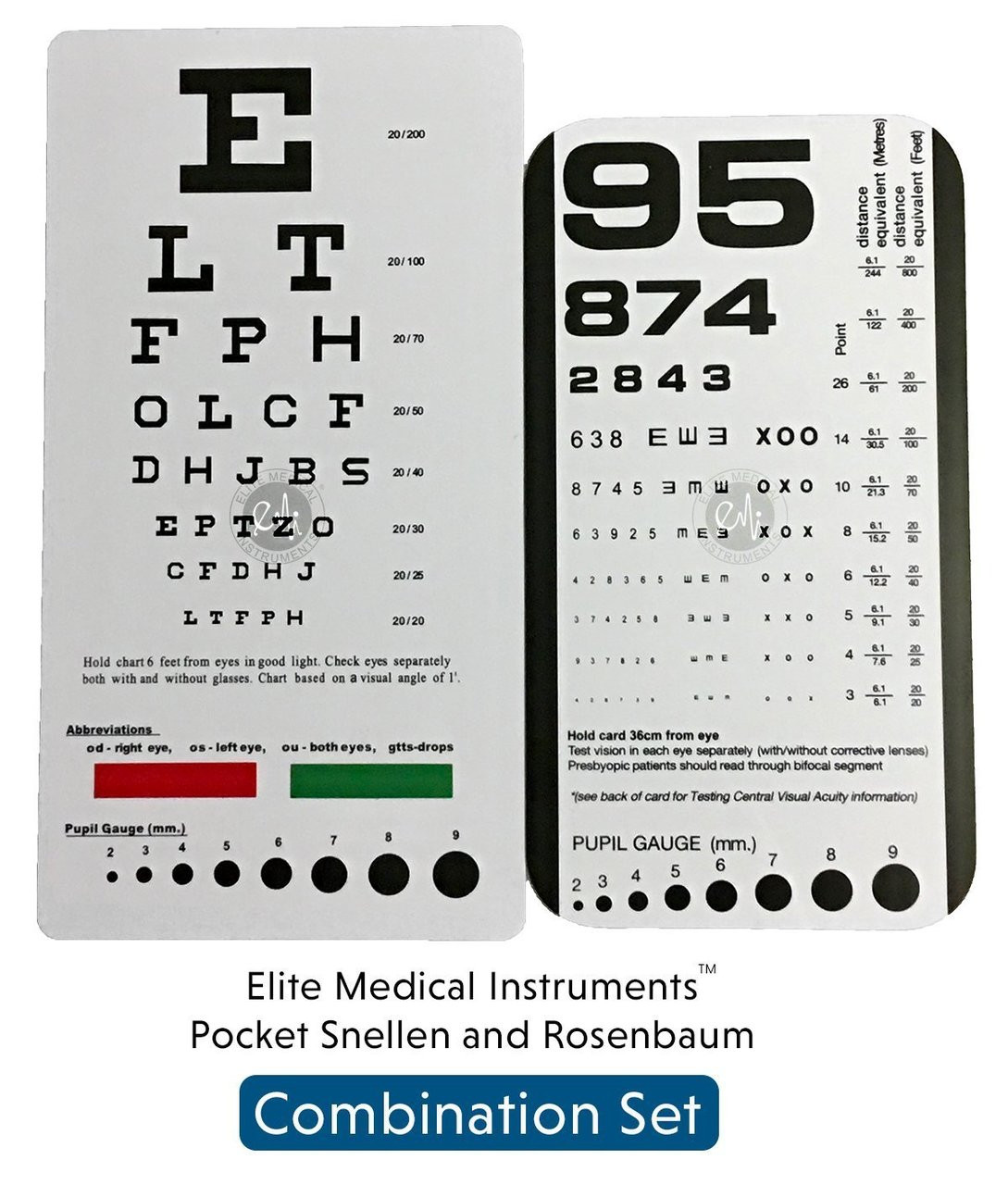 Snellen And Rosenbaum Pocket Eye Charts Snellen And Rosenbaum Pocket Eye Charts