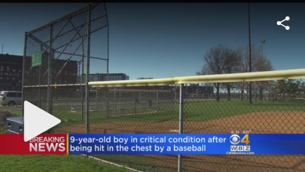 9 yr old Boy Hit in Chest with Baseball goes into Cardiac Arrest ...