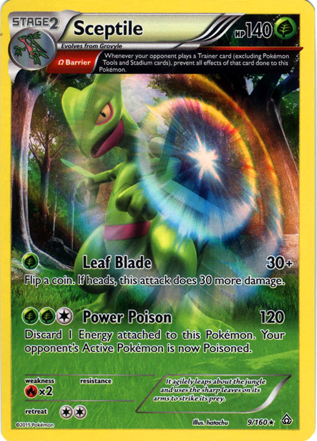 Pokemon X Y Primal Clash Single Card Rare Holo Sceptile 9 - ToyWiz