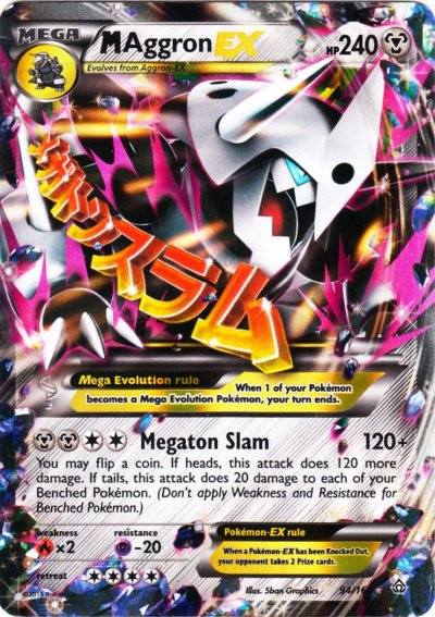Pokemon X Y Primal Clash Single Card Ultra Rare Holo Mega Aggron-EX 94 ...