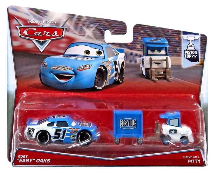 Disney Cars Piston Cup Ruby Easy Oaks Easy Idle Pitty 155 Diecast Car 2 ...