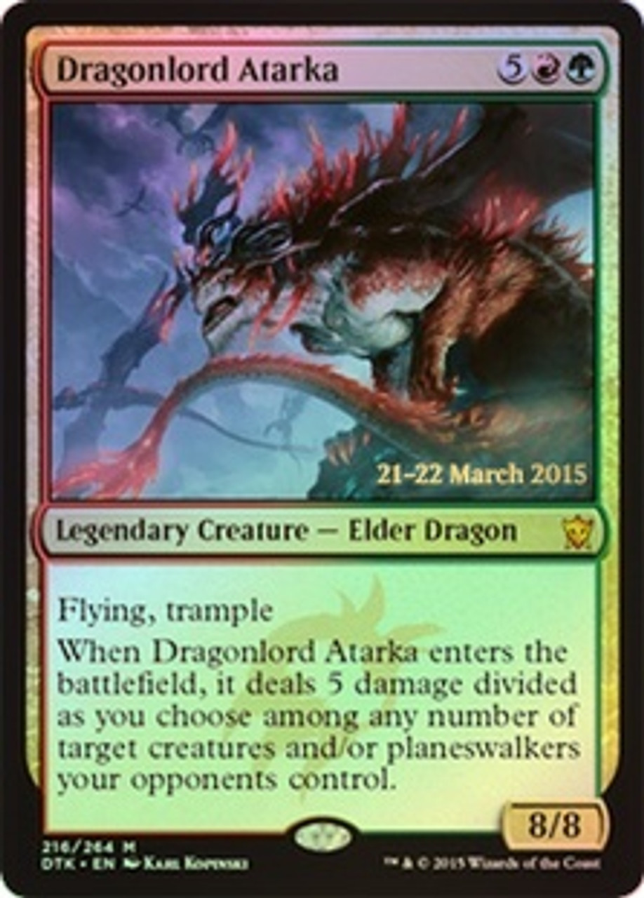 Magic The Gathering Prerelease Release Single Card Promo Dragonlord