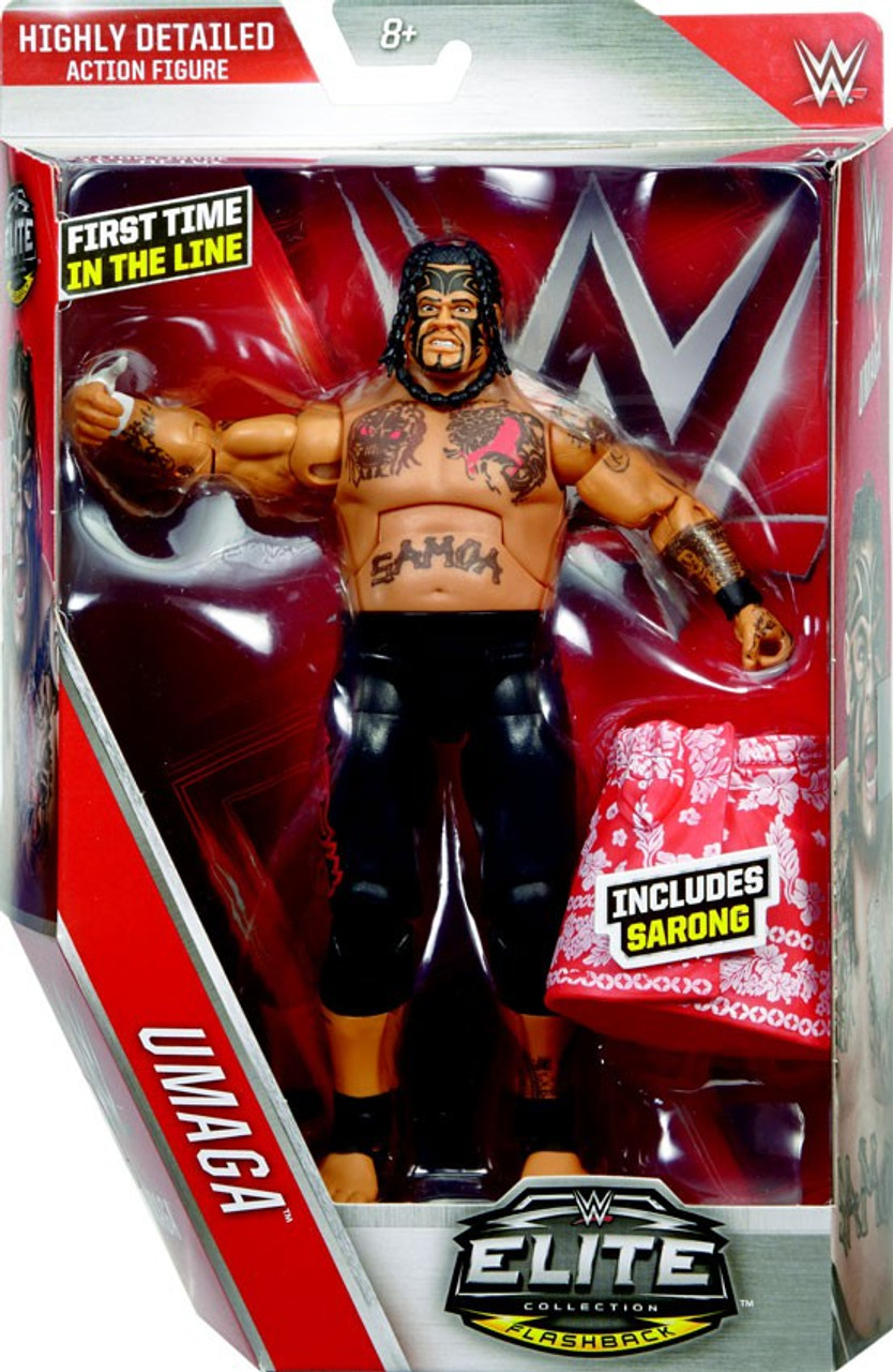 WWE Wrestling Elite Series 40 Umaga 6 Action Figure Sarong Mattel Toys - ToyWiz