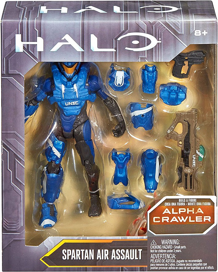Halo Alpha Crawler Series Spartan Air Assault 6 Action Figure Mattel ...