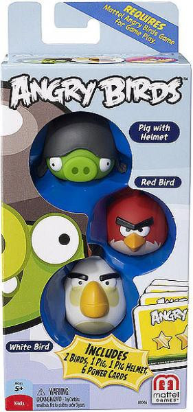 Mattel Angry Birds Mini Figure 3-Pack Pig with Helmet, Red Bird White ...
