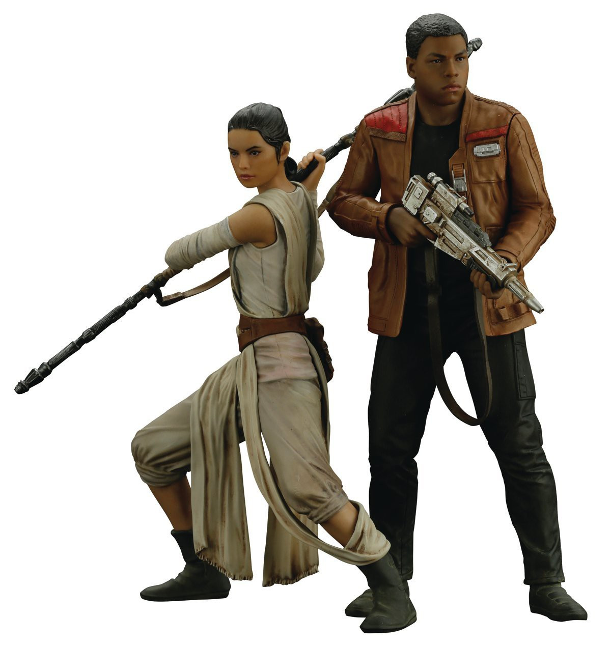 Star Wars The Force Awakens ArtFX Rey Finn 110 Statue Set Kotobukiya ...