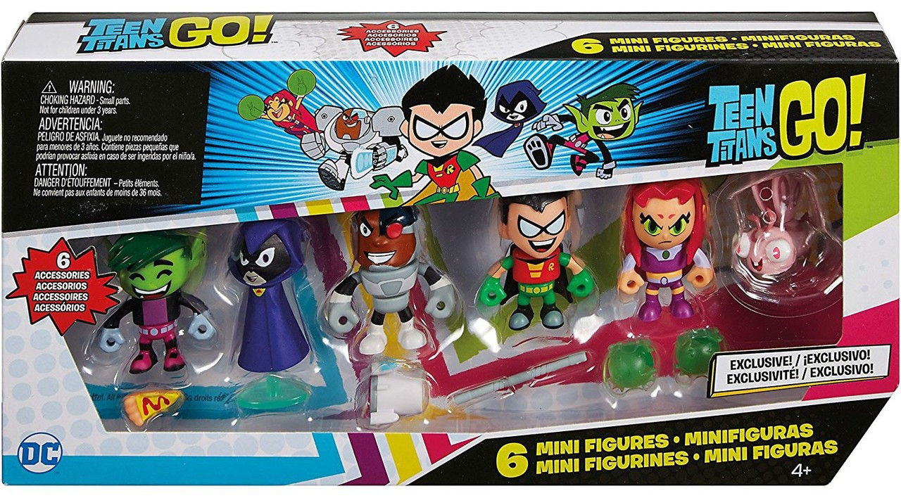 Teen Titans Go Beast Boy, Raven, Cyborg, Robin, Starfire Silkie Mini ...