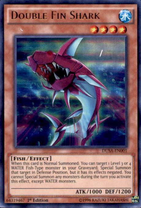 YuGiOh Duelist Saga Single Card Ultra Rare Double Fin Shark DUSA-EN001 ...