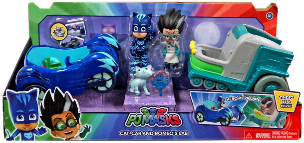 Disney Junior PJ Masks Cat-Car Romeos Lab Exclusive Vehicle Figure 2 ...