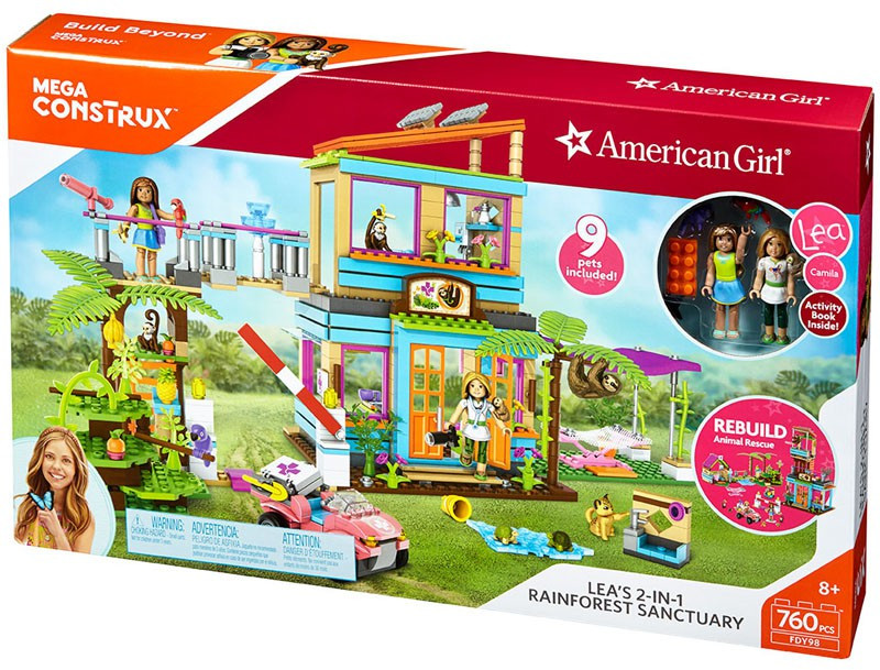 Mega Bloks American Girl Mega Construx Leas 2-in-1 Rainforest Sanctuary ...