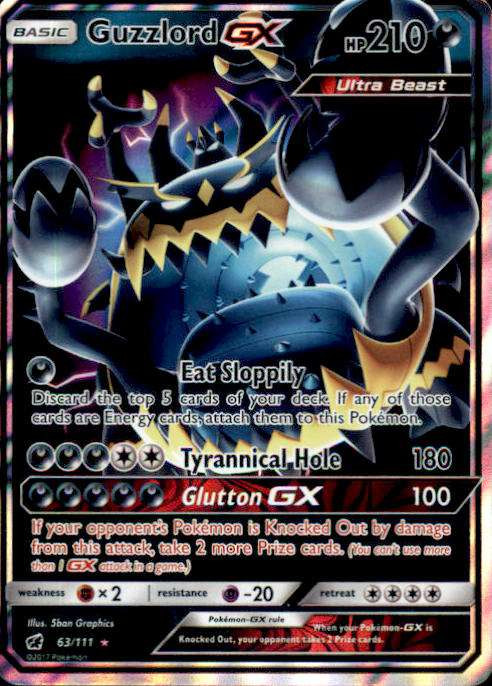 Pokemon Sun Moon Crimson Invasion Single Card Ultra Rare Holo Guzzlord Pokemon Sun Moon Crimson Invasion Single Card Ultra Rare Holo Guzzlord