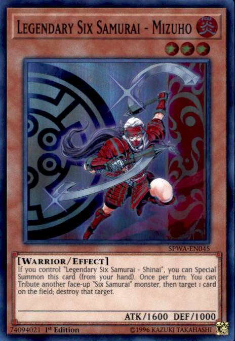 YuGiOh Spirit Warriors Single Card Super Rare Legendary Six Samurai - Mizuho SPWA-EN045 - ToyWiz
