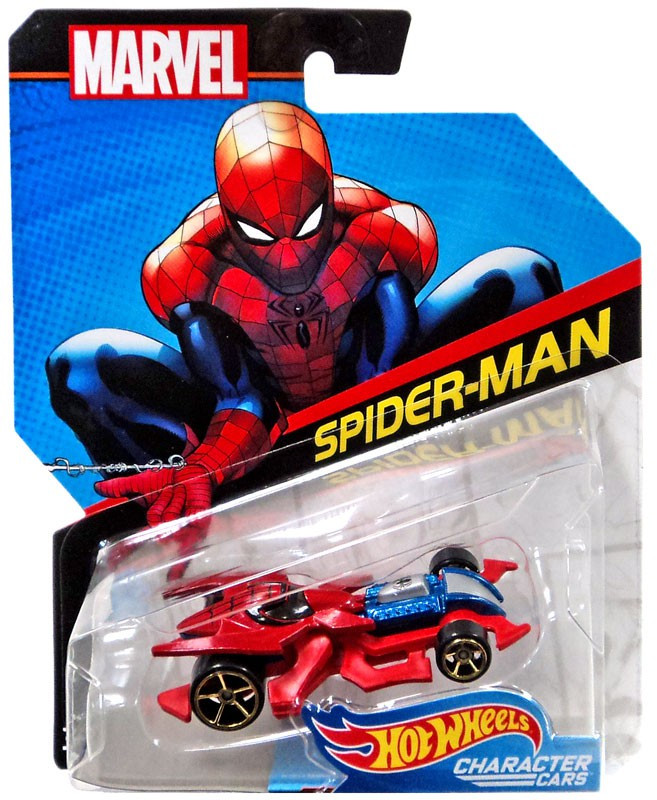 Hot Wheels Marvel Character Cars Spider-Man Die-Cast Car Mattel Toys ...