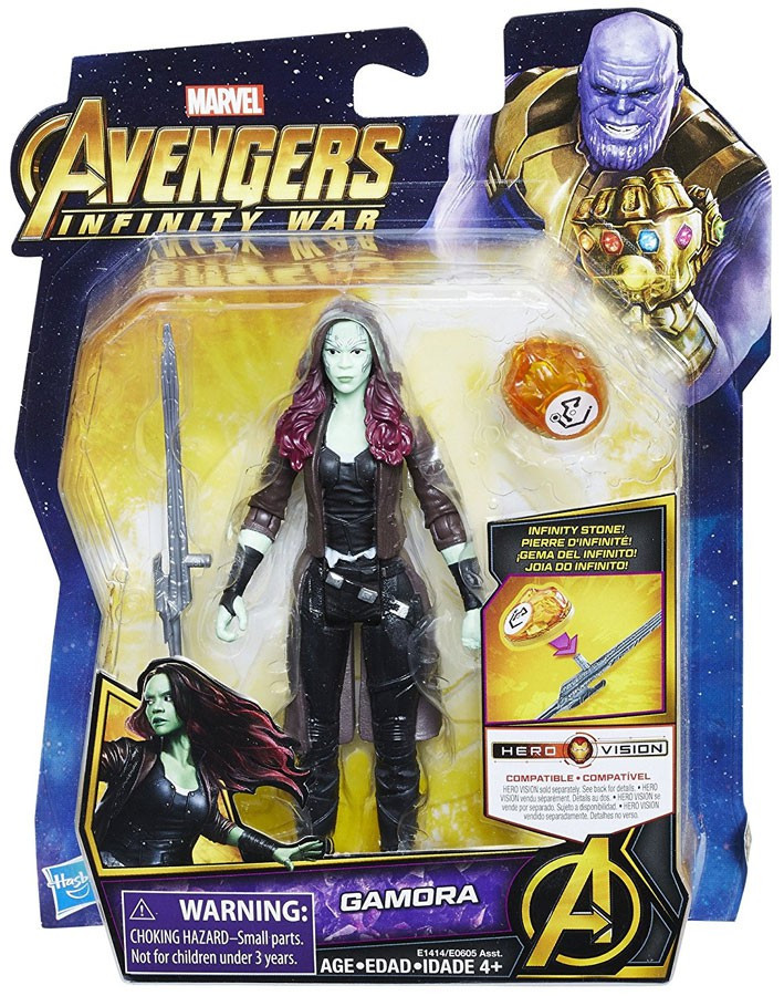 Marvel Avengers Infinity War Gamora 6 Action Figure with Stone Hasbro ...