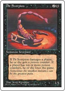 Magic The Gathering 4th Edition Single Card Common Pit Scorpion - ToyWiz