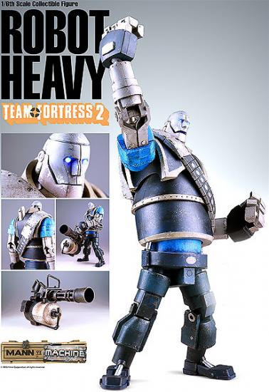 Team Fortress 2 Mann vs. Machine Blu Heavy 16 Collectible Figure ThreeA ...