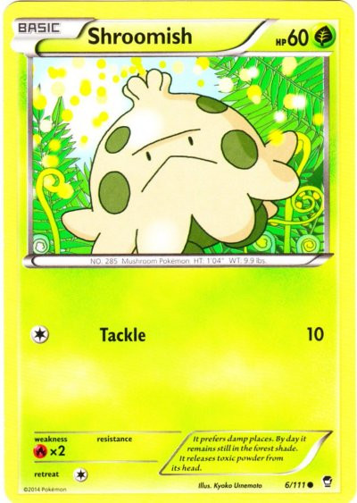 Pokemon X Y Furious Fists Single Card Common Shroomish 6 - ToyWiz