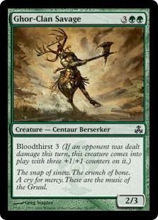 Magic The Gathering Guildpact Single Card Common Ghor-Clan Savage 86 ...