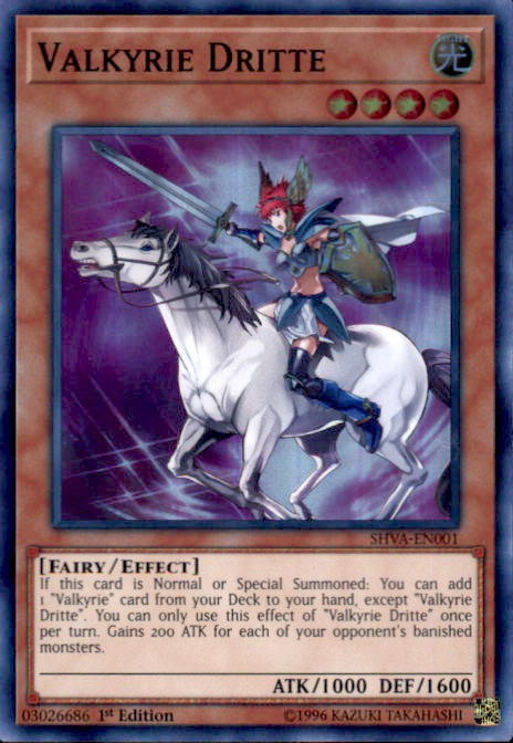 YuGiOh Shadows over Valhalla Single Card Super Rare Valkyrie Dritte ...