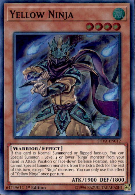 YuGiOh Shadows over Valhalla Single Card Super Rare Yellow Ninja SHVA ...