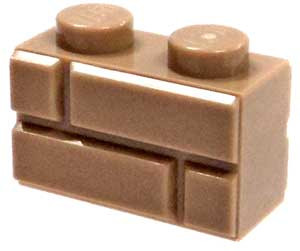 LEGO Items Dark Tan Brick Wall 2x1 Brick Loose - ToyWiz