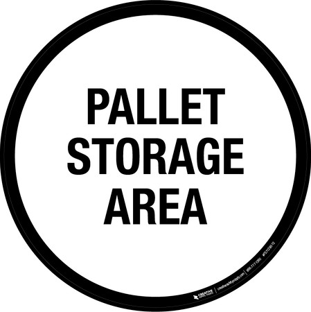 Pallet Storage Area Floor Sign | Creative Safety Supply