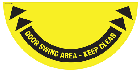 Door Swing Floor Sign | Creative Safety Supply