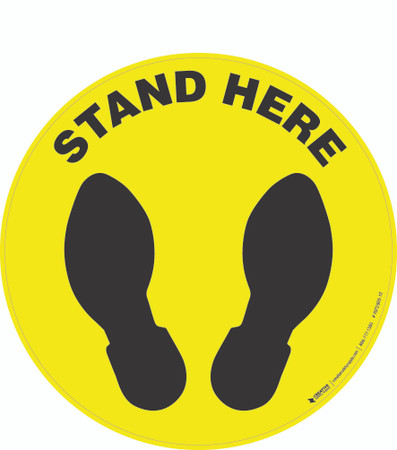 Stand Here - Floor Sign | Creative Safety Supply