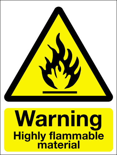 Warning highly flammable material sign - Signs 2 Safety