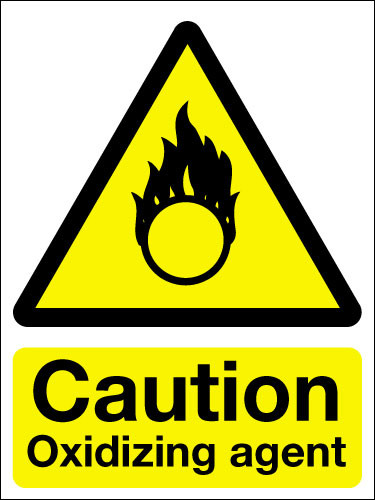 Caution oxidizing agent sign - Signs 2 Safety