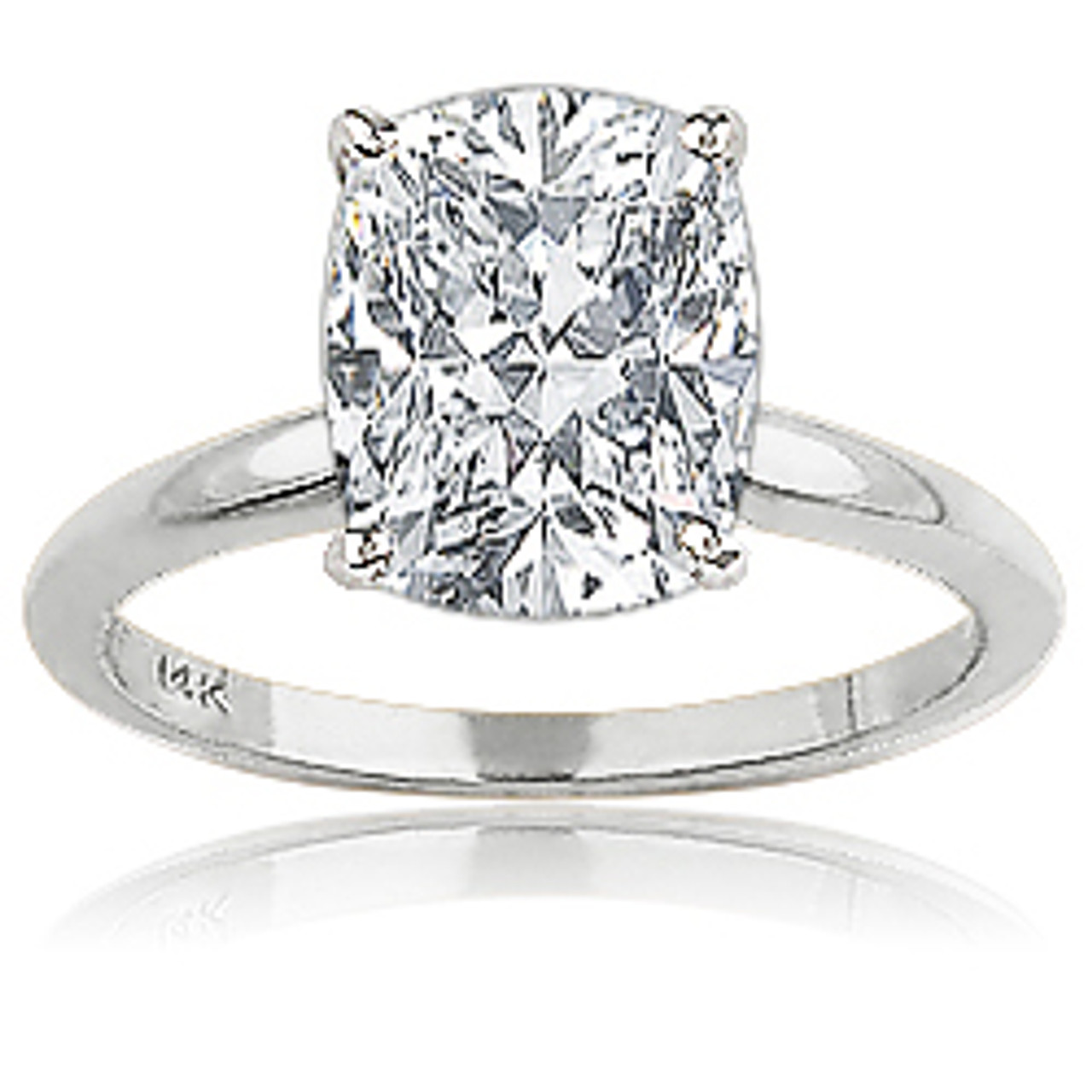 Elongated Cushion Cut CZ Classic Solitaire Engagement Ring - Mystique ... Elongated Cushion Cut CZ Classic Solitaire Engagement Ring - Mystique ...