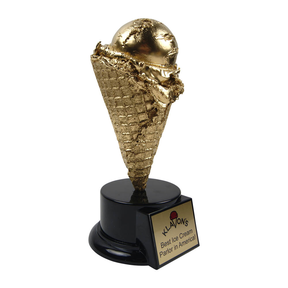 Golden Ice Cream Cone Trophy - Far Out Awards