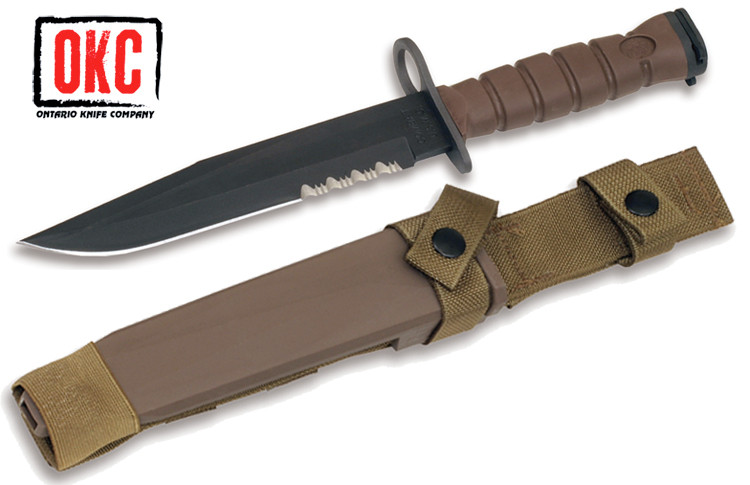 Ontario 6504 - OKC3S Marine Bayonet - 8.00" Combo Edge Blade - MOLLE ...