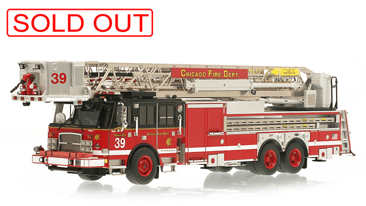 Fire Replicas Chicago Fire Department Tower Ladder 39 Scale Model