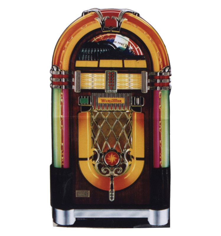 Life size Wurlitzer Jukebox Cardboard Standup Cardboard Cutout Life size Wurlitzer Jukebox Cardboard Standup Cardboard Cutout