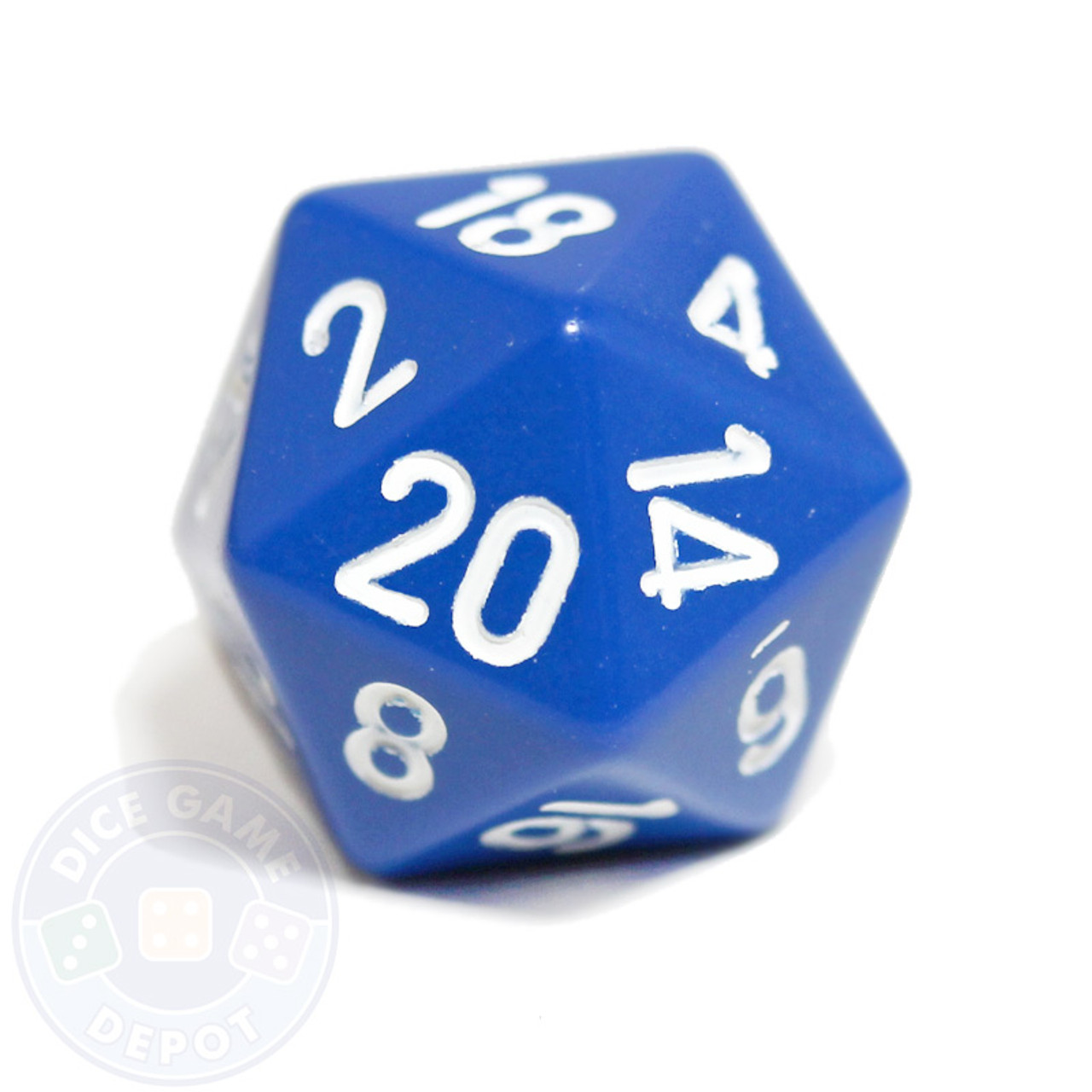 20 Sided Opaque Dice D20 Blue Dice Game Depot