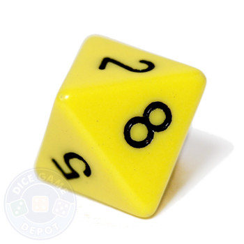 8-Sided Opaque Dice (d8) - Blue - Dice Game Depot