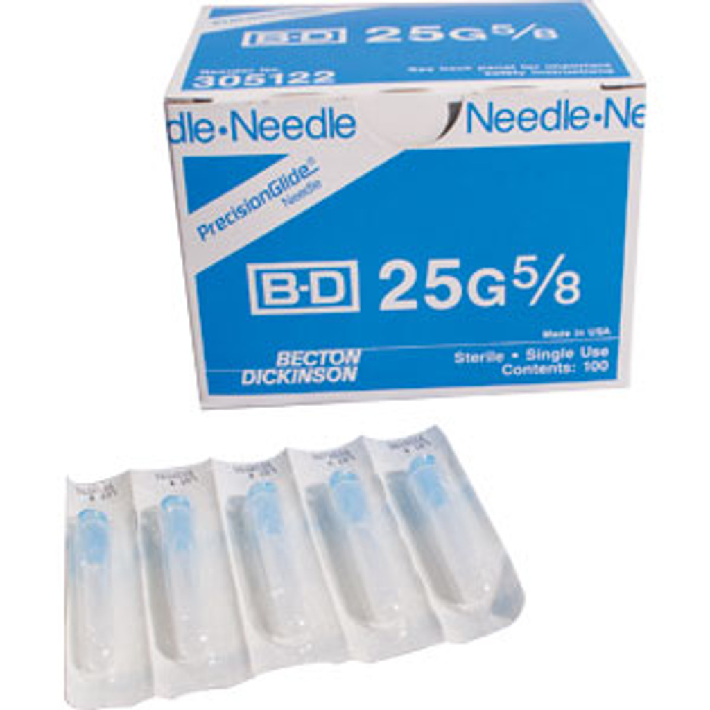 BD Needle Only 25 Gauge 5 8 Inch 100 box 305122 bd-needle-only-25-gauge-5-8-inch-100-box-305122