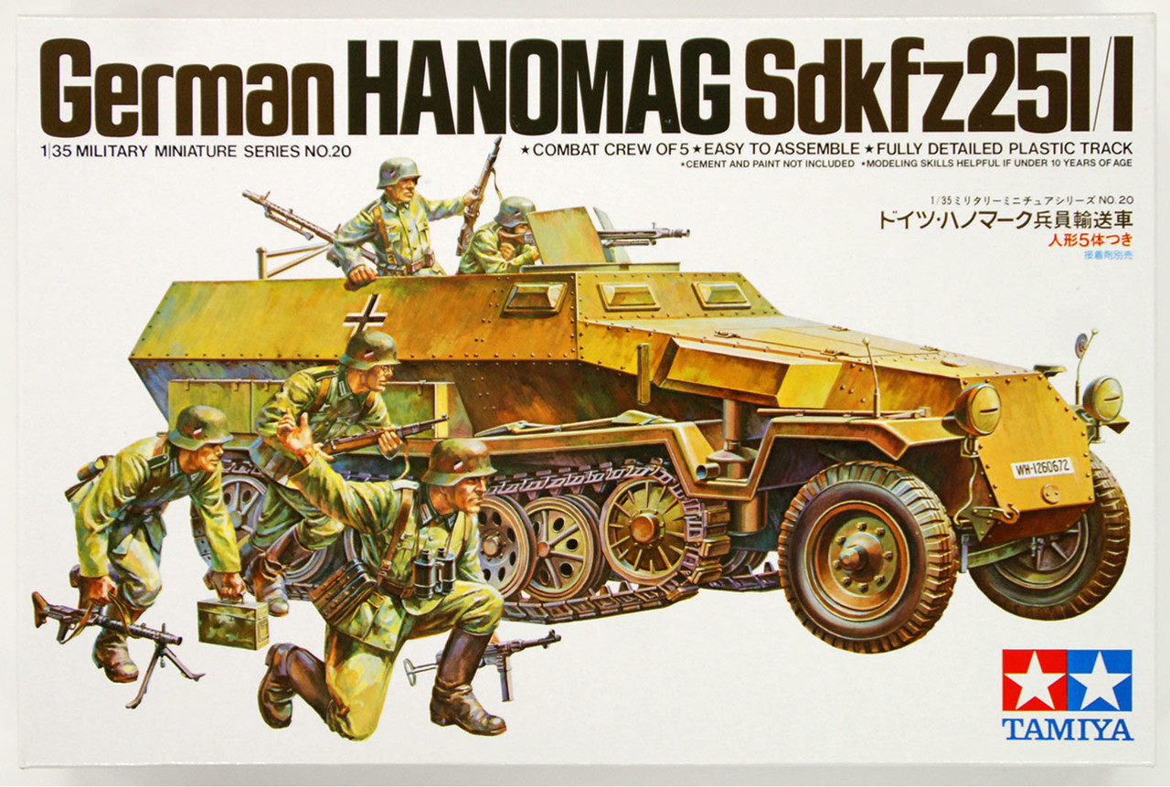 Tamiya 35020 German Hanomag Sdkfz 251/1 1/35 Scale Kit - Plaza Japan