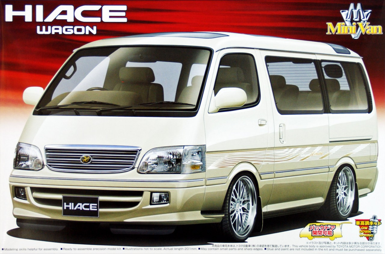 Aoshima 49372 Toyota Hiace Wagon Super Custom with option wheel 1/24 ...