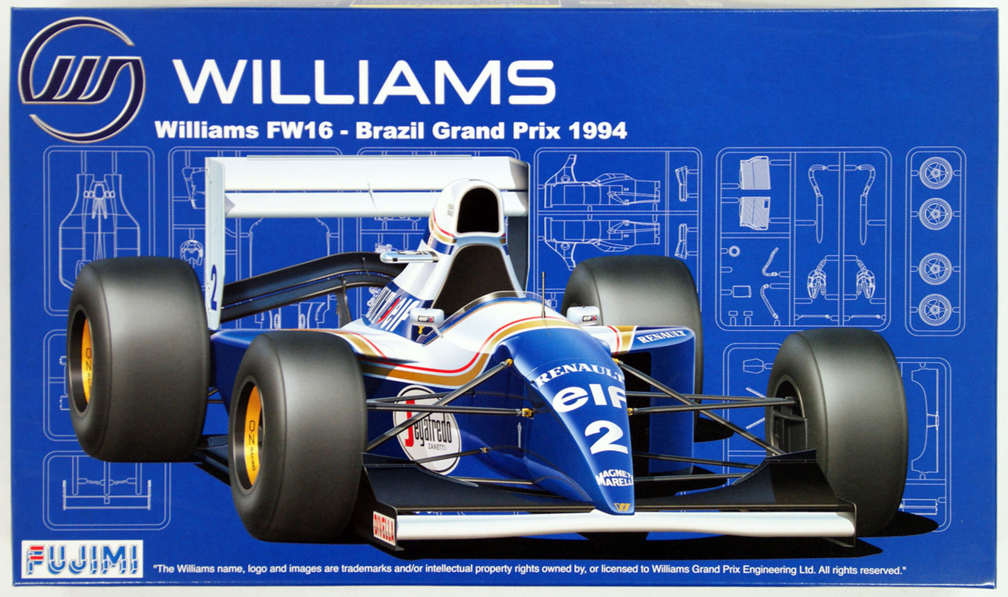 Fujimi GP SP39 F1 Williams FW16 Brazil GP 1994 with Driver Figure 1/20 Scale Kit - Plaza Japan
