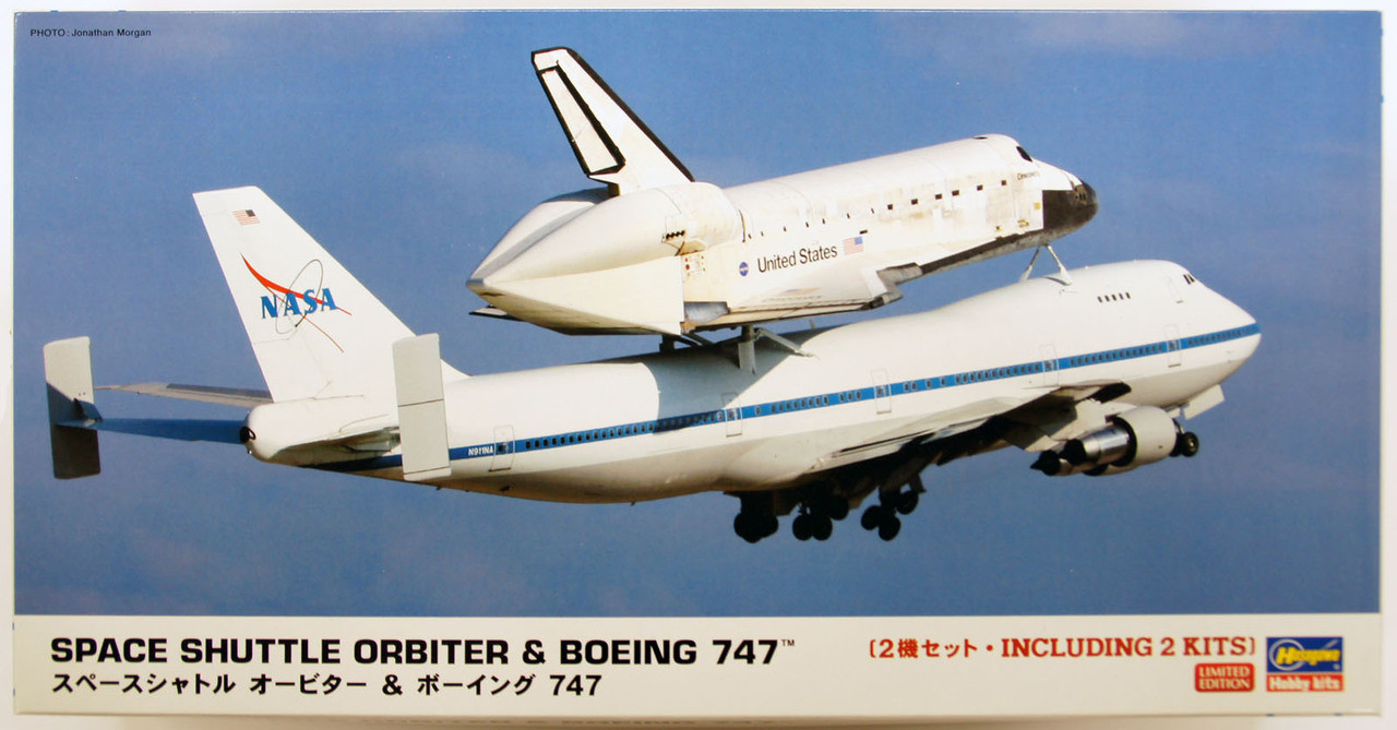 Hasegawa 10680 Space Shuttle Orbiter & Boeing 747 1/200 Scale Kit ...