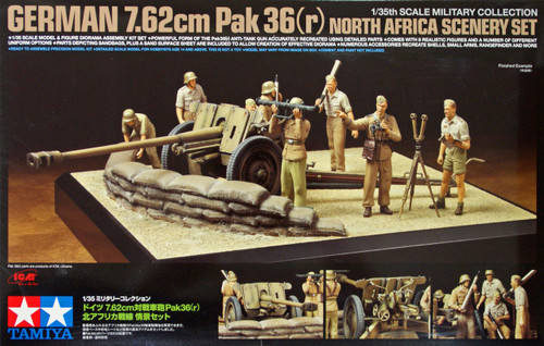 Tamiya 35283 German 88mm Gun Flak 36 North African Campaign 1/35 Scale ...