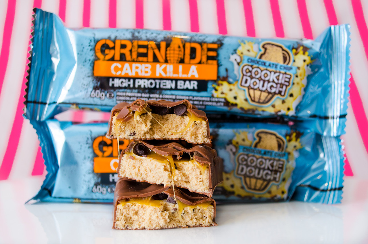 Grenade Carb Killa Protein Bar - Chocolate Chip Cookie Dough - The ... Grenade Carb Killa Protein Bar - Chocolate Chip Cookie Dough - The ...