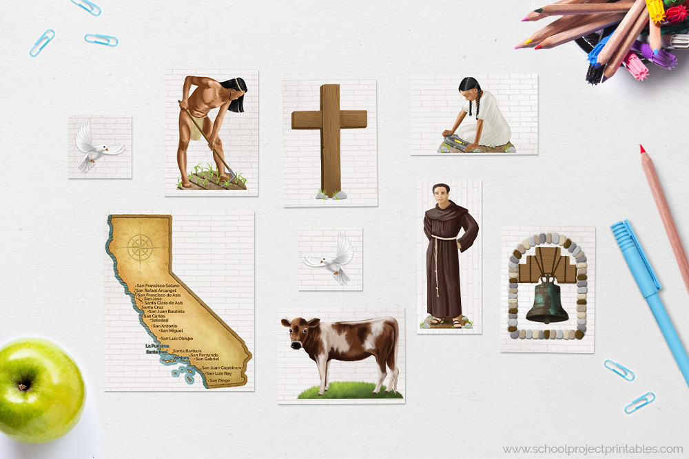 California Missions Project Icons - School Project Printables