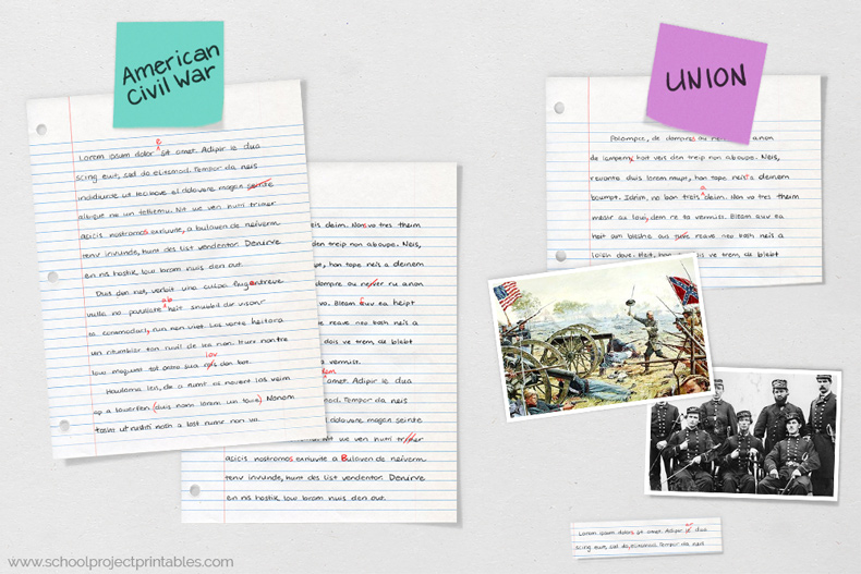 American Civil War Project Tutorial - School Project Printables