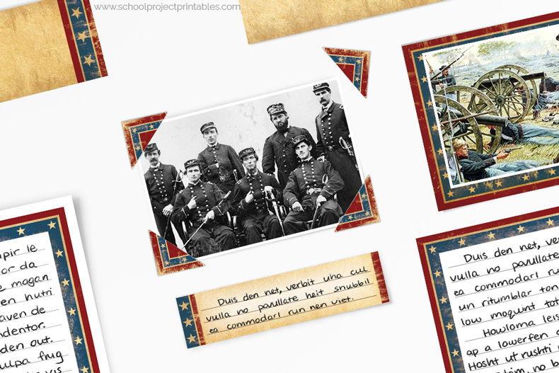 American Civil War Project Tutorial - School Project Printables