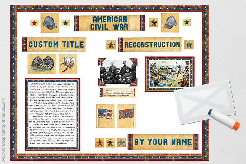 American Civil War Project Tutorial - School Project Printables