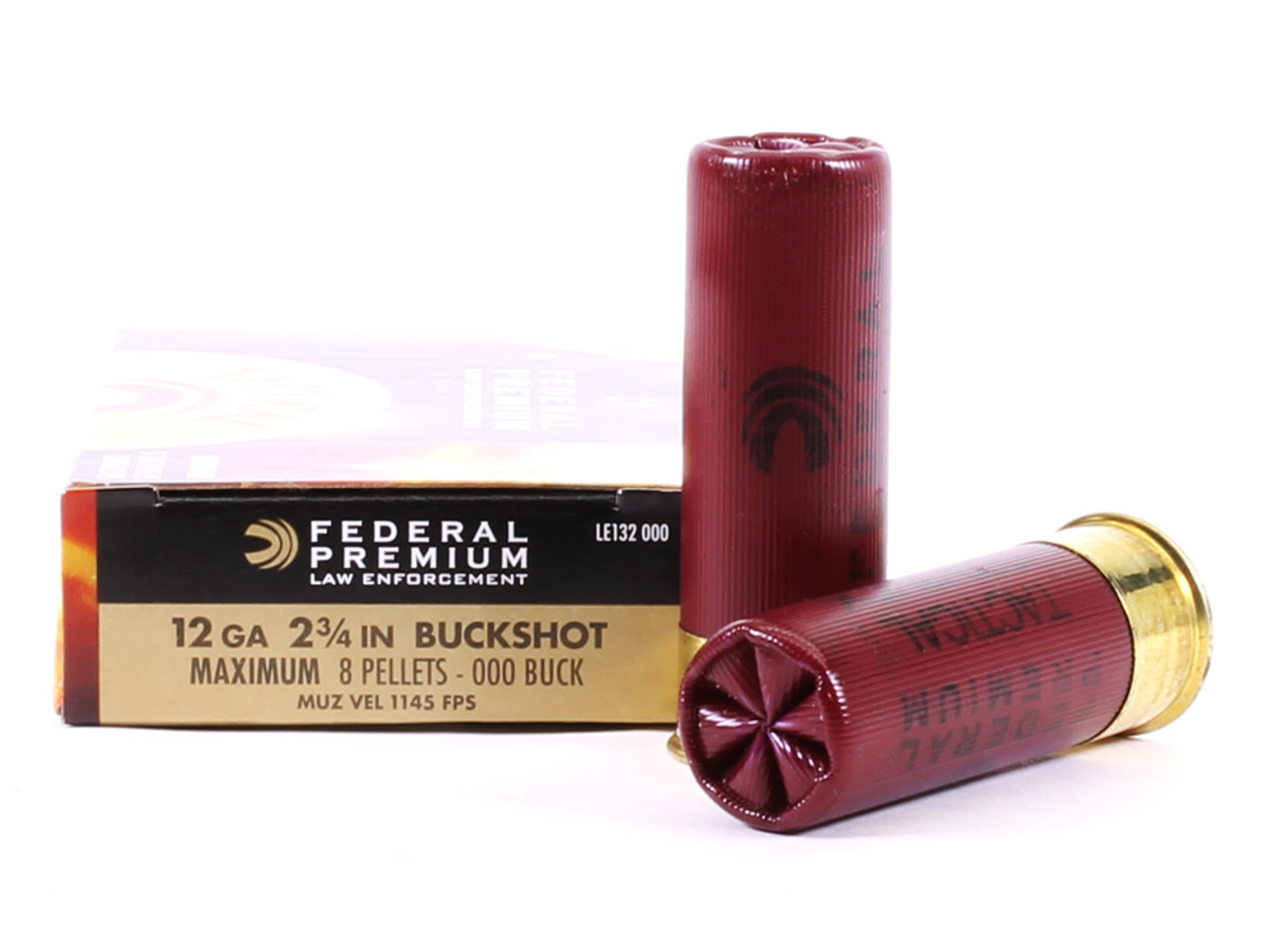 Federal Premium Law Enforcement 12 Gauge 2 3 4 8 Pellet 000 Buckshot federal-premium-law-enforcement-12-gauge-2-3-4-8-pellet-000-buckshot